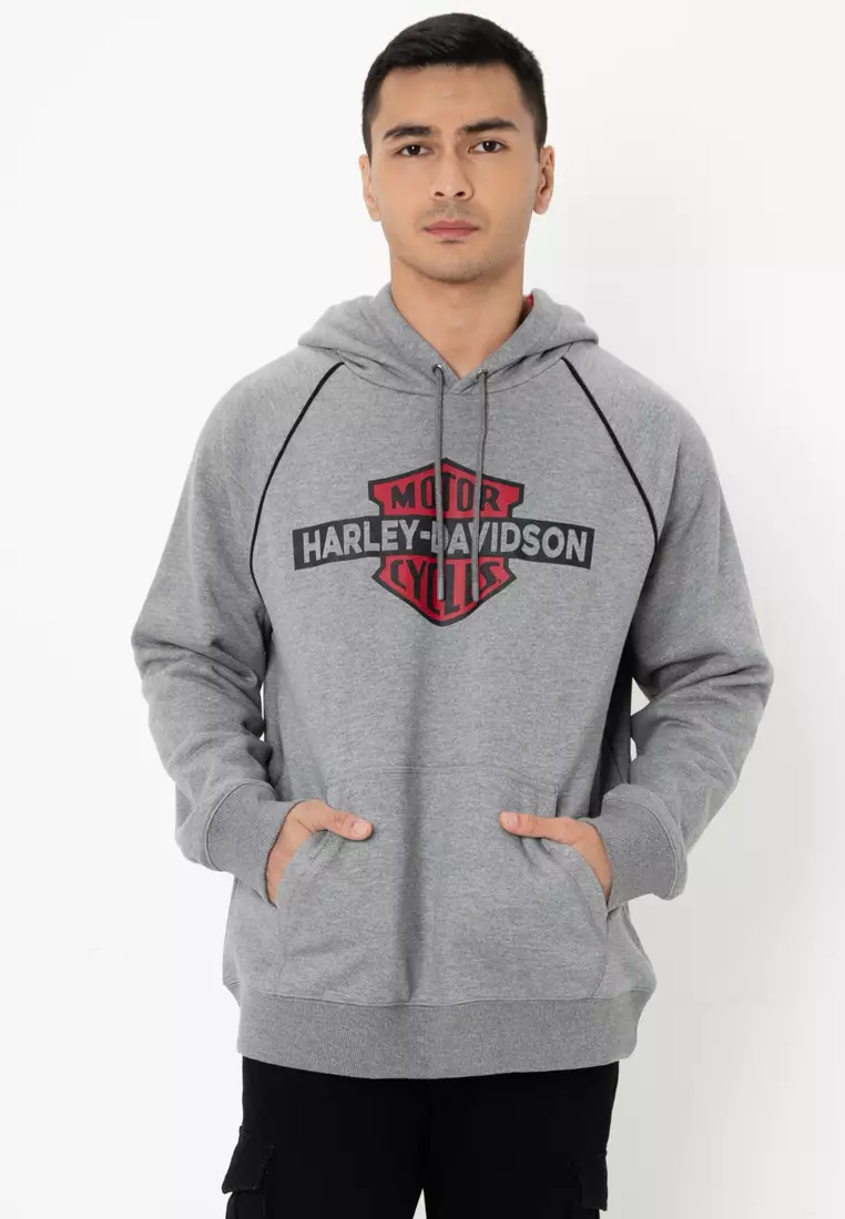 Buy Harley-Davidson Harley-Davidson® Bar & Shield Contrast Pullover Hoodie Online | ZALORA Malaysia