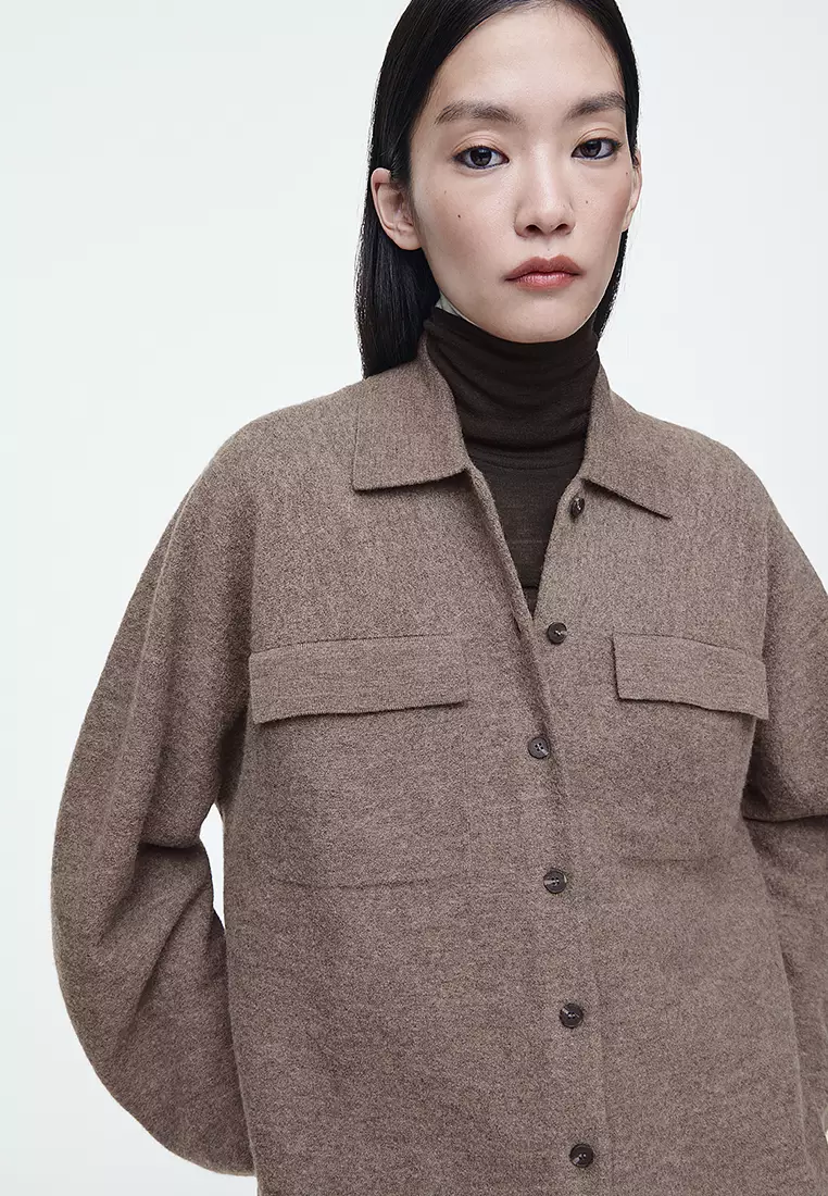 Buy COS Relaxed Boiled Merino Wool Shirt 2025 Online | ZALORA