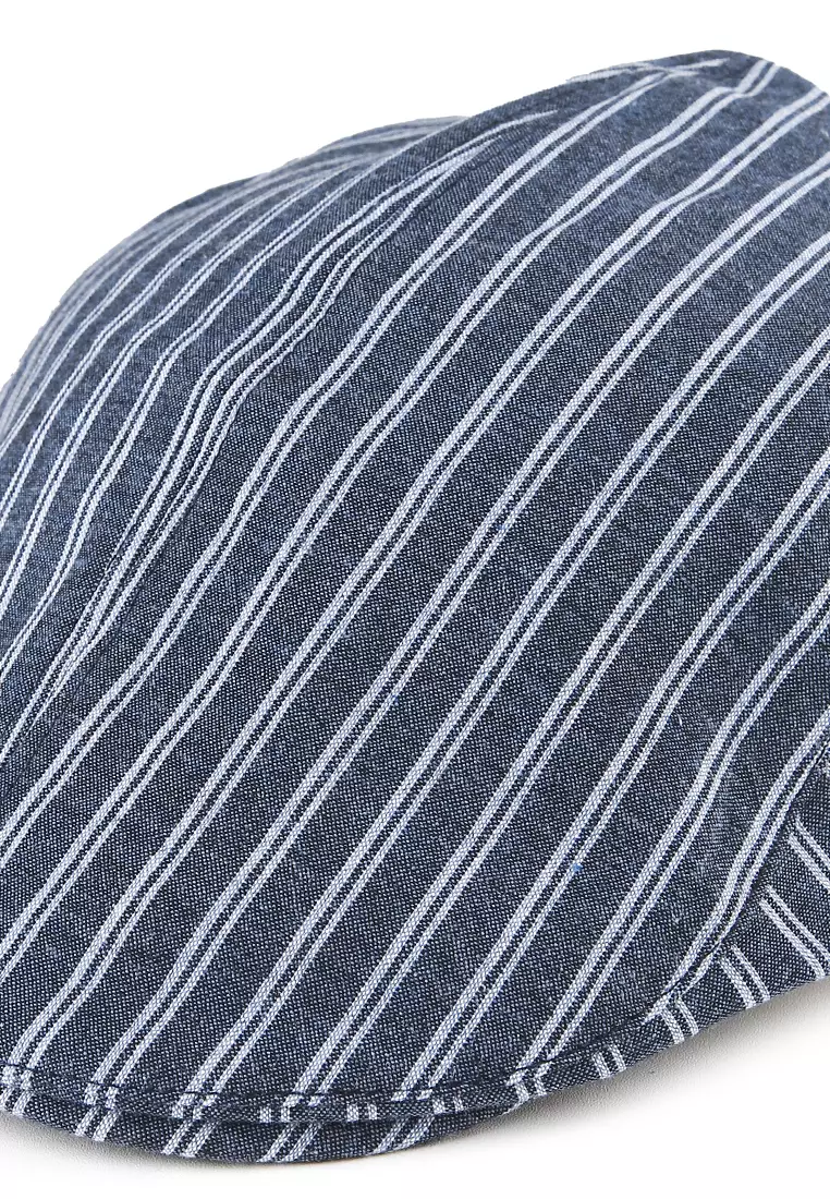 Jual Urban State Striped Flat Cap Original 2025 | ZALORA Indonesia