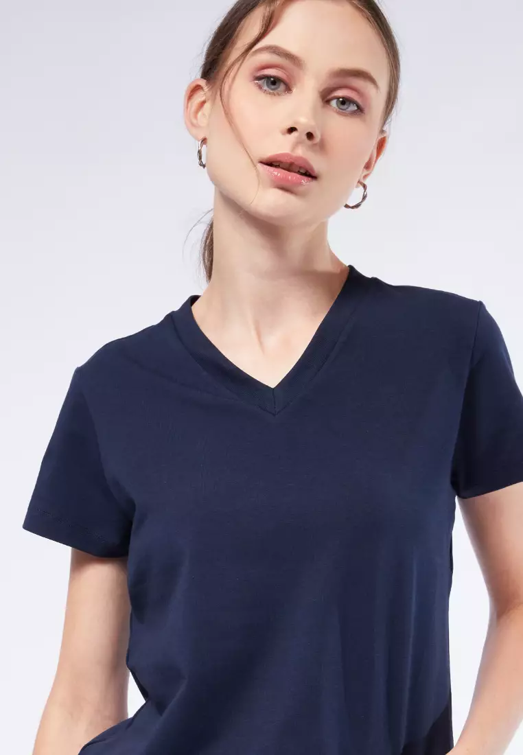 Jual Executive Basic V-Neck Cotton T-Shirt Original 2026 | ZALORA ...