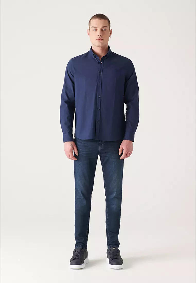 Buy Avva Cotton Oxford Shirt 2025 Online | ZALORA