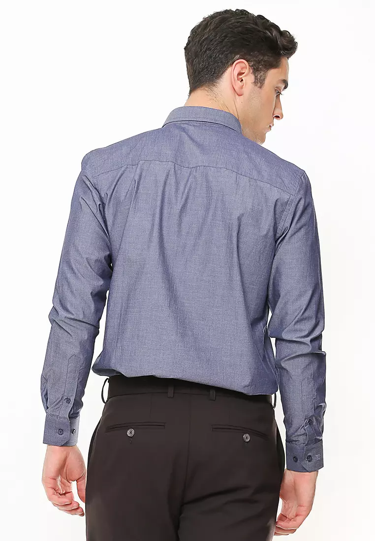 Jual Johnwin Johnwin - Kemeja Formal Basic - Lengan Panjang Warna Merah ...