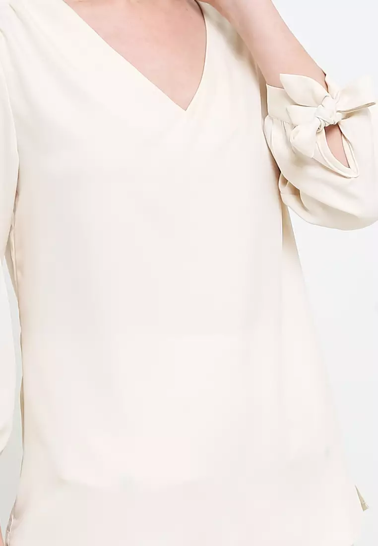 Jual WHITE|MODE Norberta Blouses Original 2025 | ZALORA Indonesia