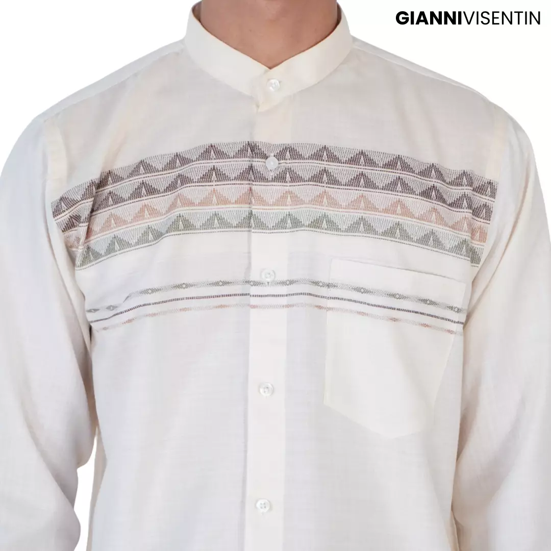 Jual Gianni Visentin Gianni Visentin Kemeja Koko Lengan Panjang Regular ...