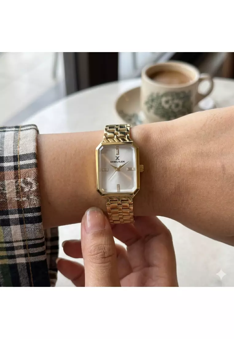 Buy Daniel Klein Women Analog Gold Stainless Steel Tank Watch DK.1. ...