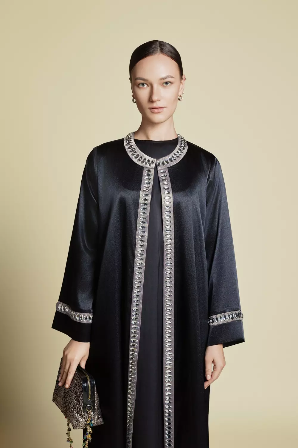 Jual Demure & Co DEMURE&CO - Hafsa Prive’ Embellished Coat Dress Black ...