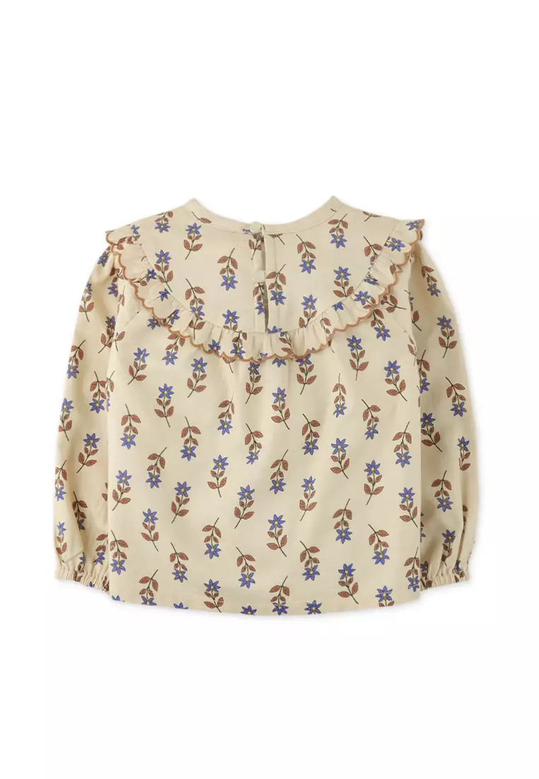 Buy Gingersnaps Baby Girls Floral Blouse With Scallop Detail And ...