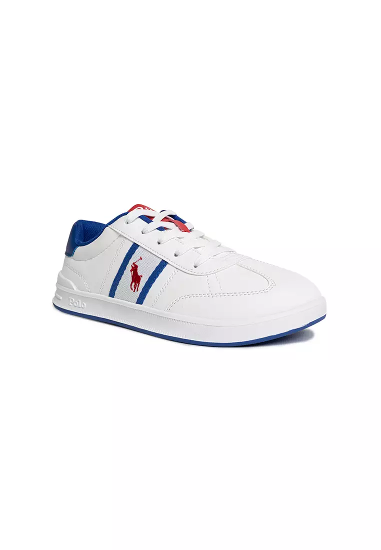 Buy Polo Ralph Lauren Heritage Court III T-Toe Sneaker - White/Royal ...