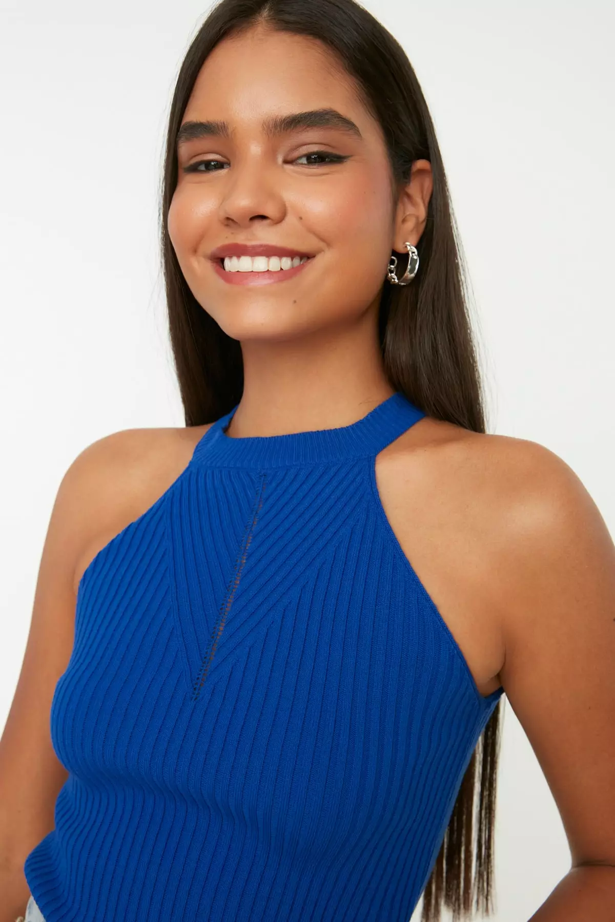 Buy Trendyol Knit Halter Neck Top 2025 Online | ZALORA