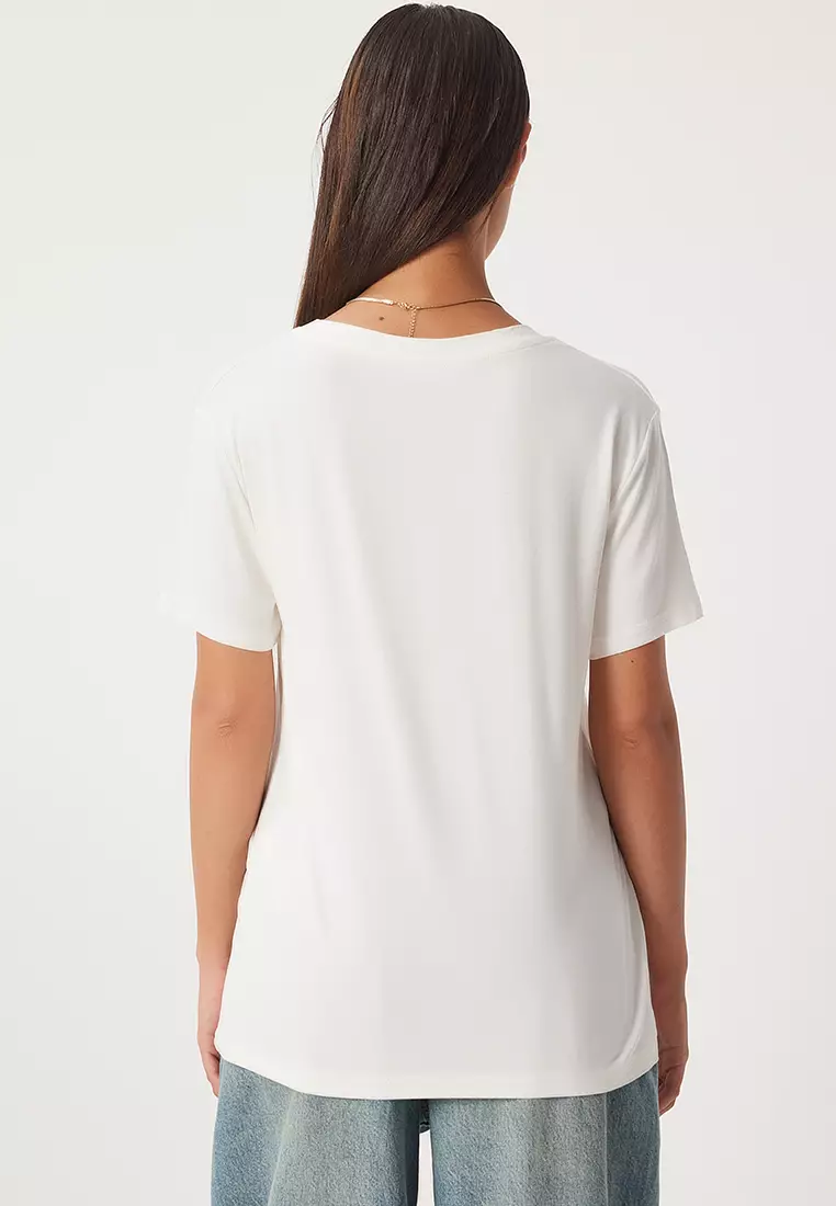 Buy Happiness Istanbul Basic V Neck Tee 2025 Online | ZALORA