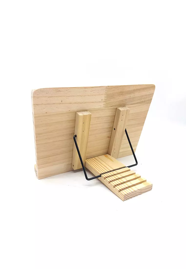 aMagic Small pine wood adjustable angle reading stand music computer ...