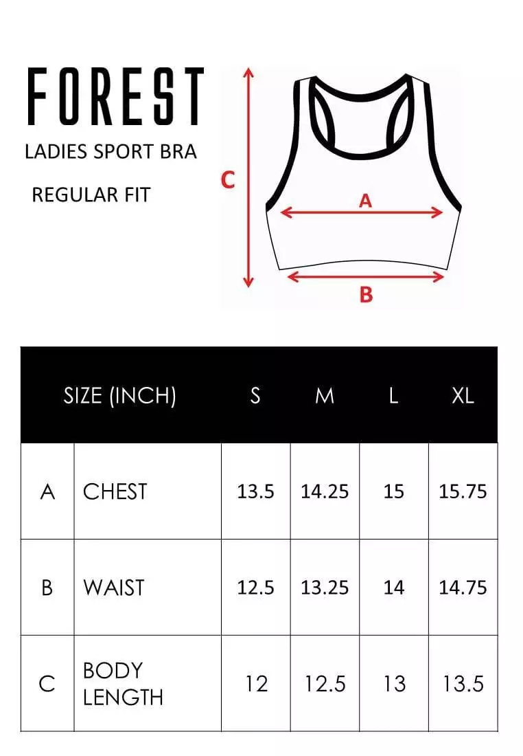 Buy FOREST Forest Ladies Dri Fit Sport Bra Quick Dry Women Top Sport ...