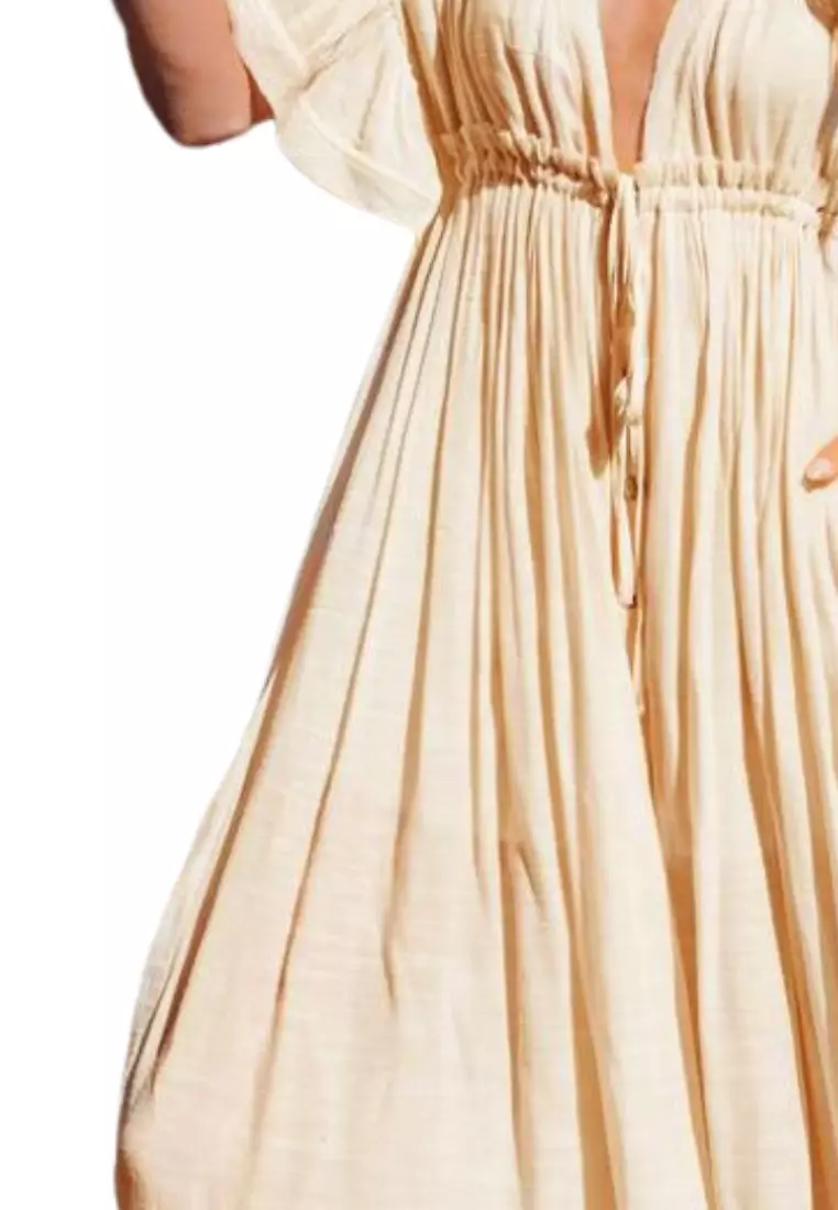 Buy THE LOUNGE EDIT Eshana Dress - Beige 2025 Online | ZALORA Philippines