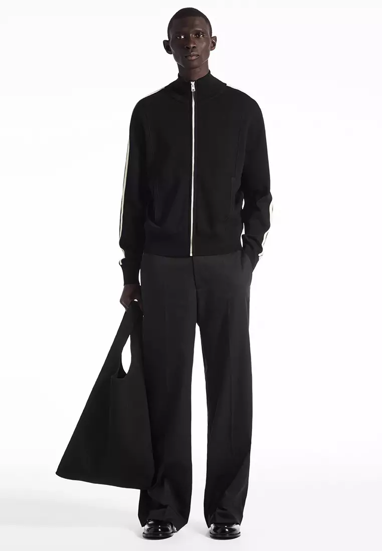 Buy COS Contrast-Stripe Knitted Track Jacket 2025 Online | ZALORA ...