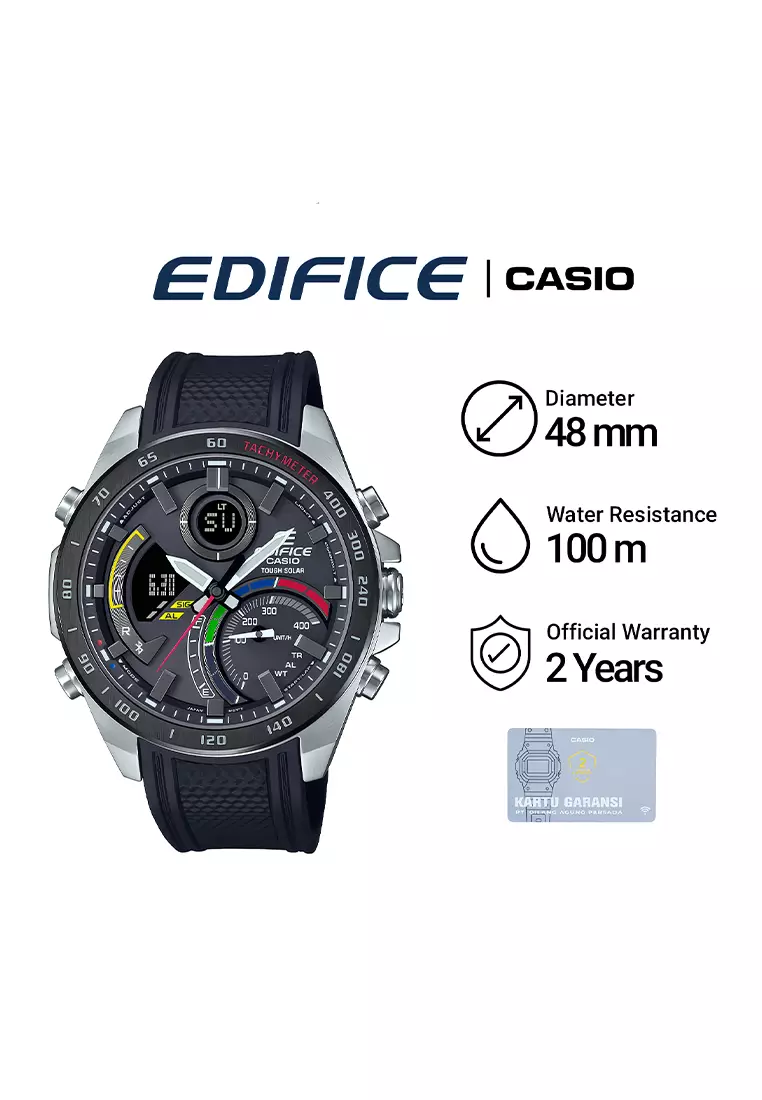 Jual Casio Casio Edifice Jam Tangan Analog Digital Pria - Stainless Steel Case Black Resin Band ...