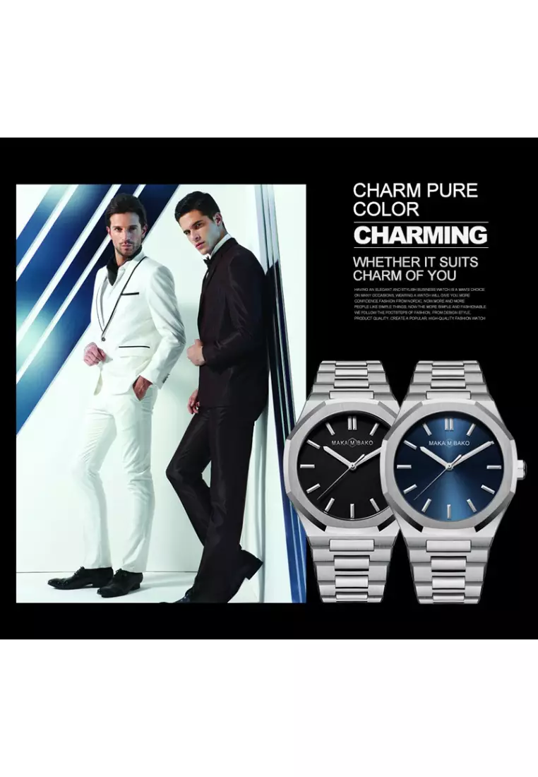 Buy OPCHIC Polygonal Stainless Steel Case and Steel Strap Watch 2024 ...