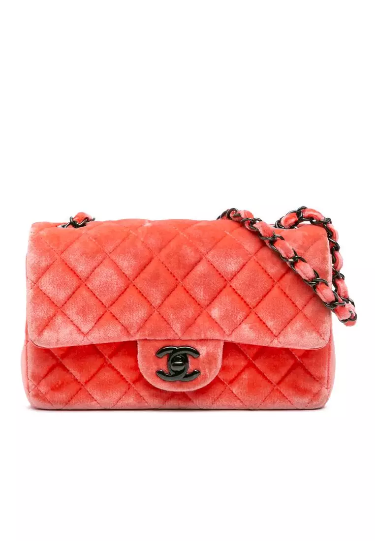 Buy CHANEL Pre-Loved Chanel Mini Rectangular Classic Velvet Single Flap ...