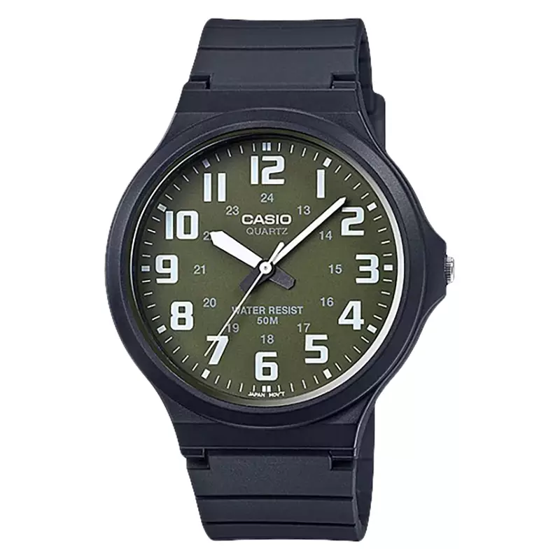 Jual Casio Jam Tangan Unisex Casio General MW-240-3BVDF Green Dial ...
