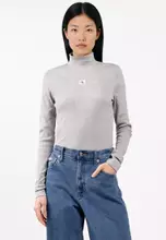 Buy Calvin Klein Woven Label Turtleneck Tee 2026 Online | ZALORA ...