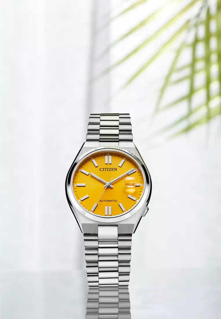 Buy Citizen Citizen Gent Tsuyosa Collection Yellow Dial Stainless Steel ...