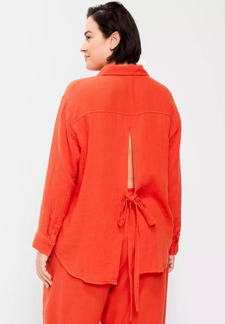 Buy Old Navy Open-Back Button-Down Shirt 2026 Online | ZALORA Philippines