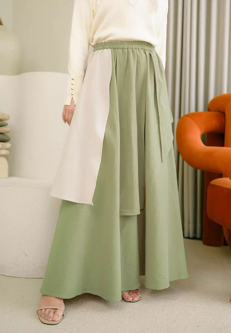 Jual Lozy Hijab Tami Skirt Creamy Matcha Original 2024 | ZALORA Indonesia