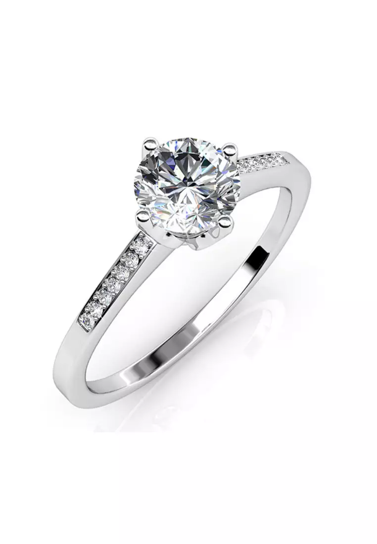 網上選購 Krystal Couture Covenant Ring in White Gold Embellished with ...