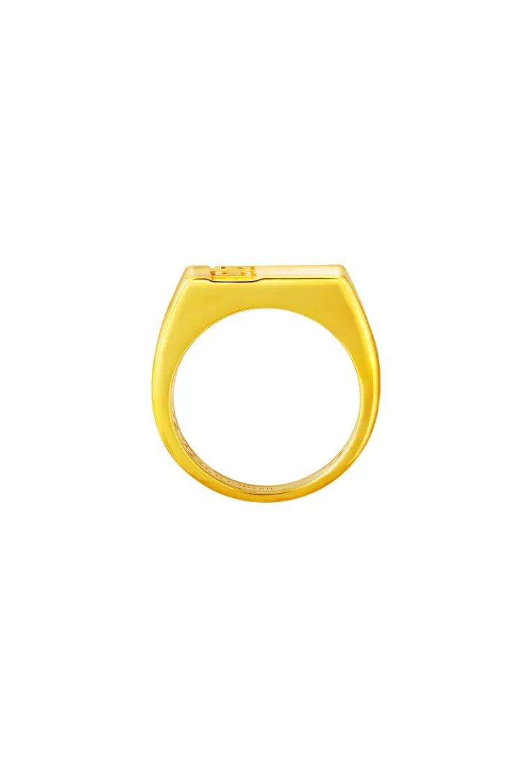 Buy TOMEI TOMEI Auspicious Men's Ring, Yellow Gold 916 2025 Online ...
