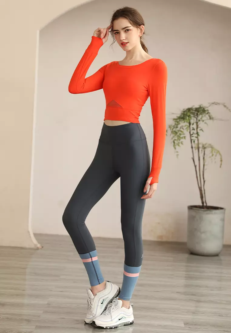 A-IN GIRLS (2PCS) Quick Dry Running Fitness Yoga Hiking Set (Tops ...