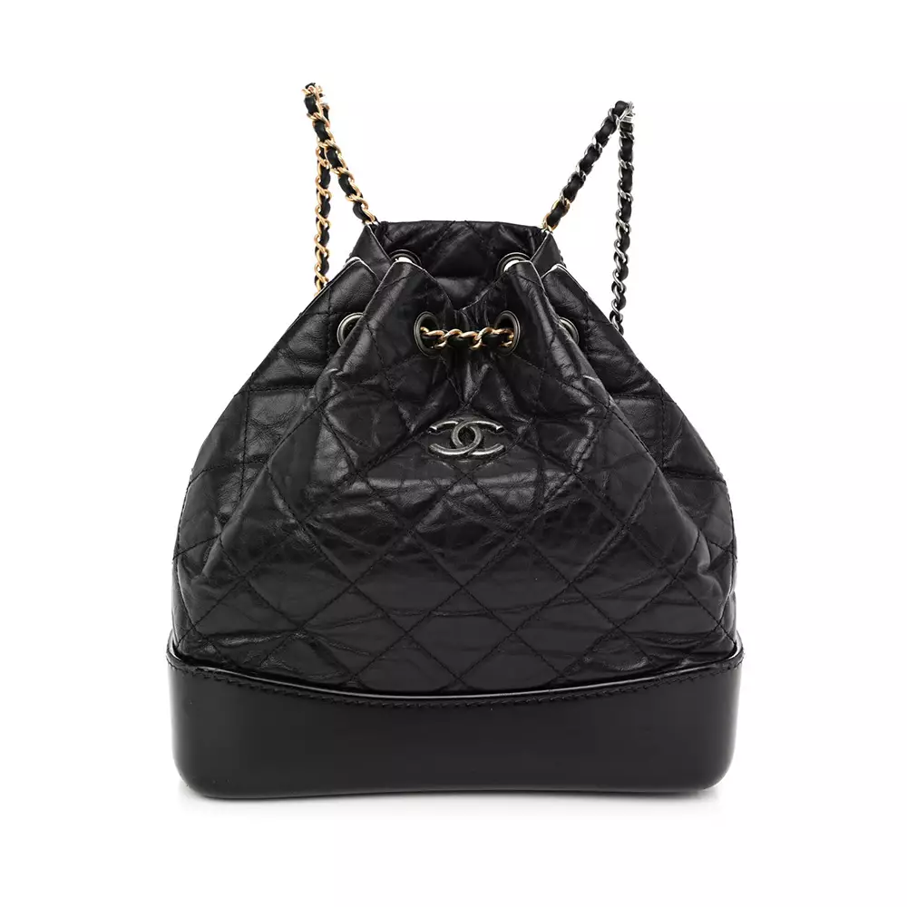 Jual Chanel Gabrielle Aged Calfskin Backpack Black Multi Hardware ...