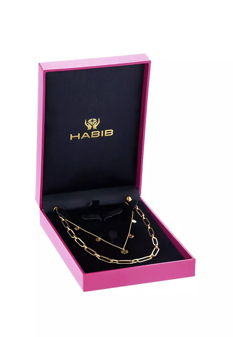 Buy HABIB HABIB Oro Italia 916 Yellow Gold Necklace GC28521022 Online ...