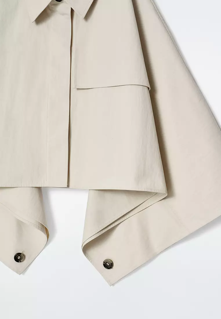 COS Oversized Cropped Trench Coat Cape 2025 | Buy COS Online | ZALORA ...