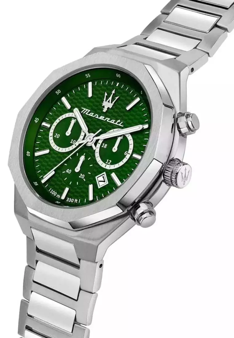 Buy Maserati Maserati Stile Green Dial Silver Stainless Steel Strap Men ...