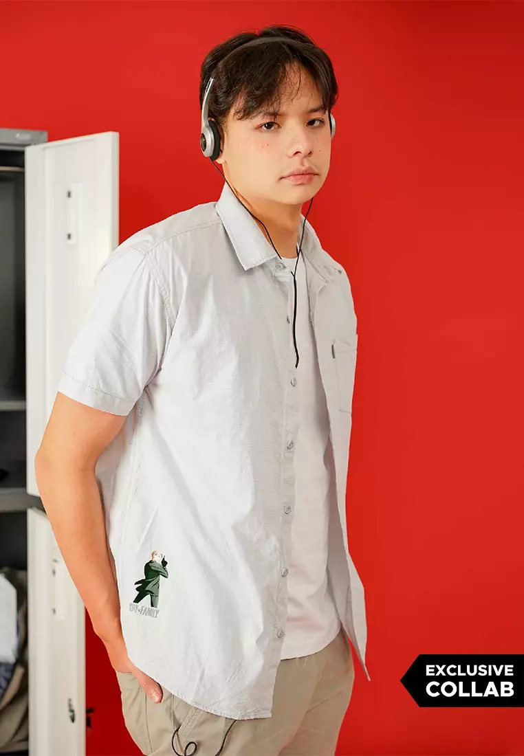 Jual Cressida Cressida X SpyxFamily Slim Fit Light Grey Shirt - HMKBS ...