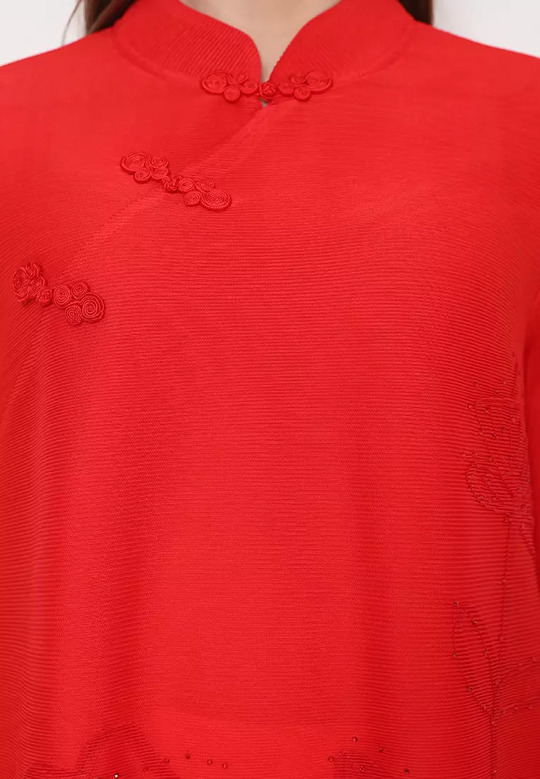 Jual Rupa Arupa Rupa Arupa - Red Aimi Pleats Tunic Dress with Red ...