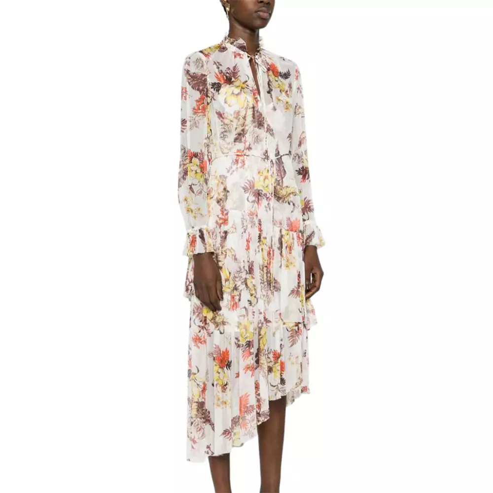 Jual Zimmermann Matchmaker Tiered Dress Ivory Tropical Floral Original ...
