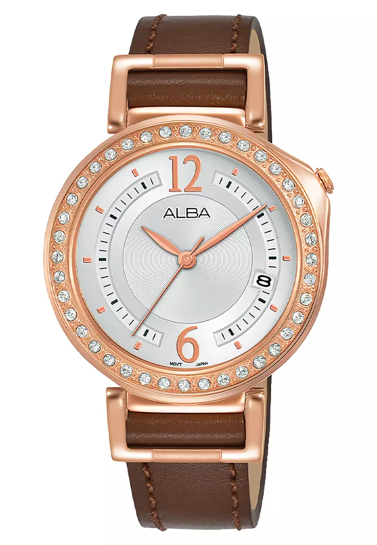 Jual Alba Alba Signa - Jam Tangan Analog Wanita - Rosegold - Brown ...