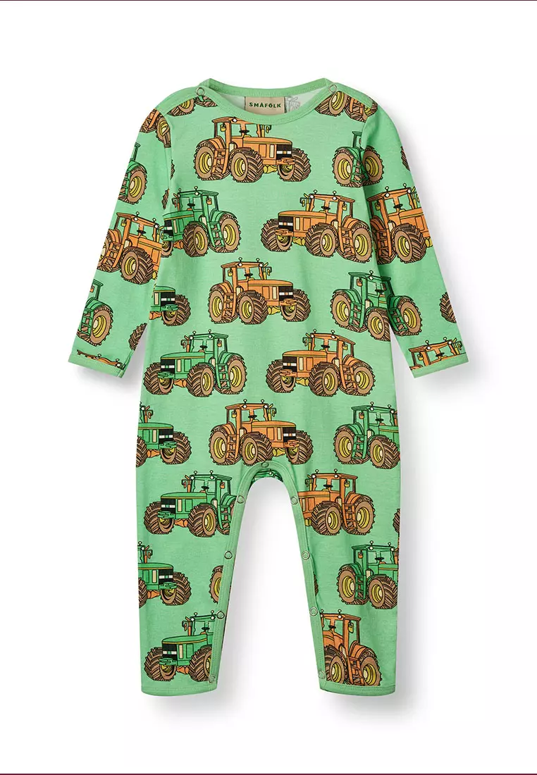 Buy Smafolk Long-sleeved baby suit with tractors 2025 Online | ZALORA