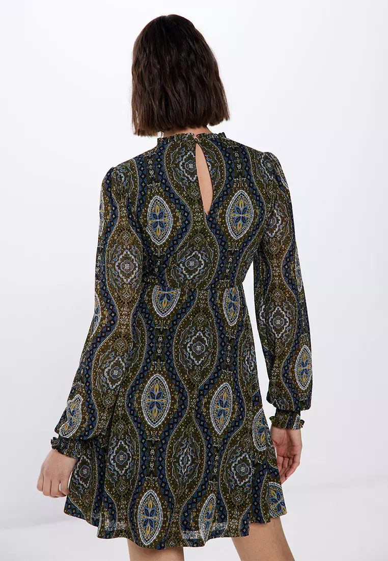 Buy Springfield Short Boho Printed Dress 2024 Online | ZALORA Philippines