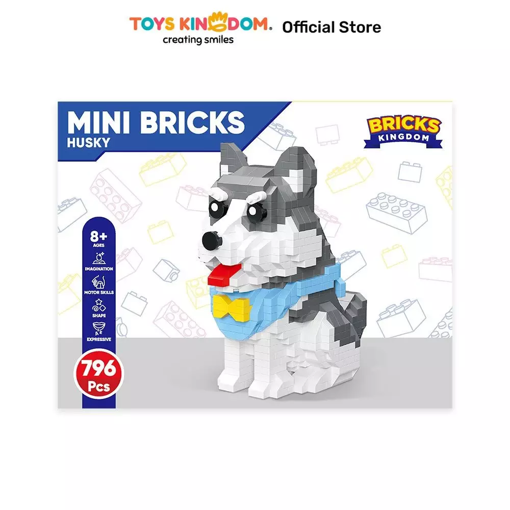 Jual TOYS KINGDOM Bricks Kingdom Set 796 Pcs Pets Mini Bricks Husky ...