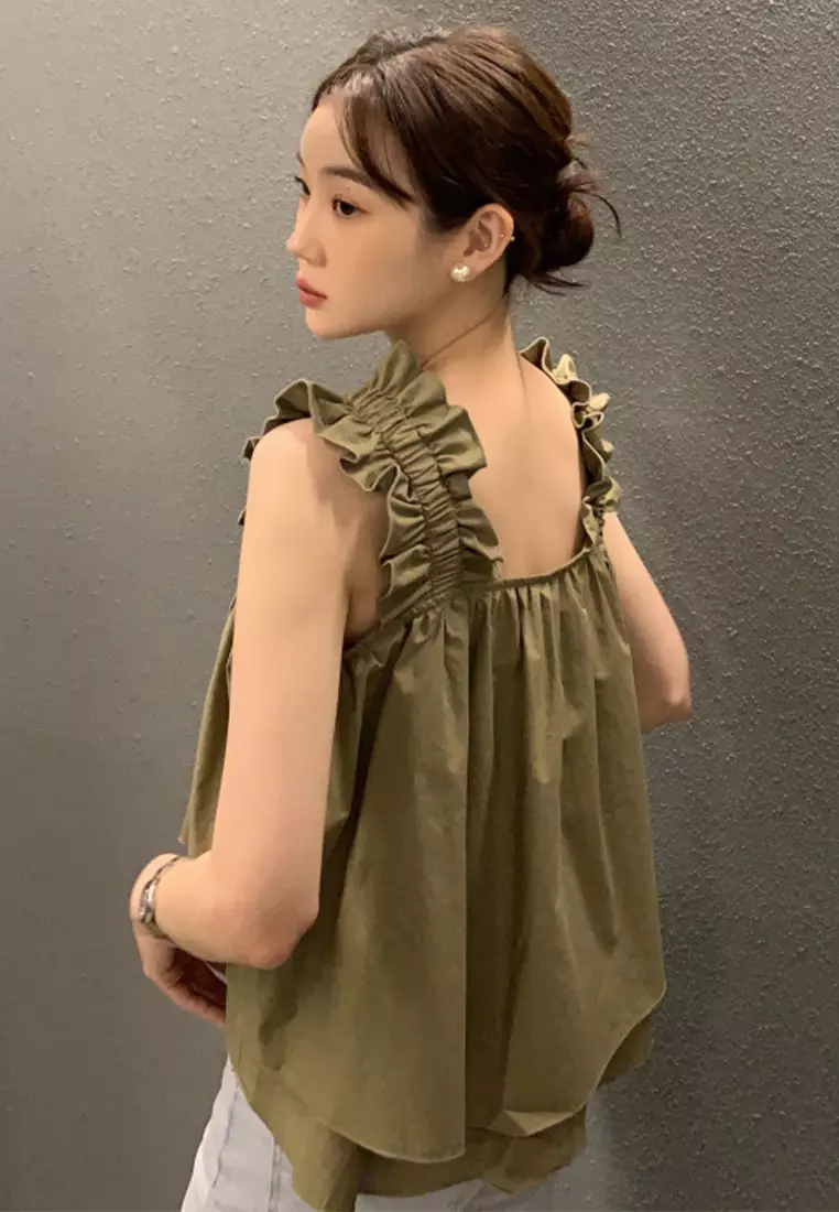 Buy Sunnydaysweety French style ruffled camisole top CA24092711BE 2025 ...