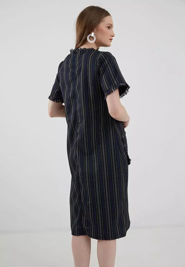 Jual Berrybenka Label Arini Loose Tweed Dress Black Original 2025 ...