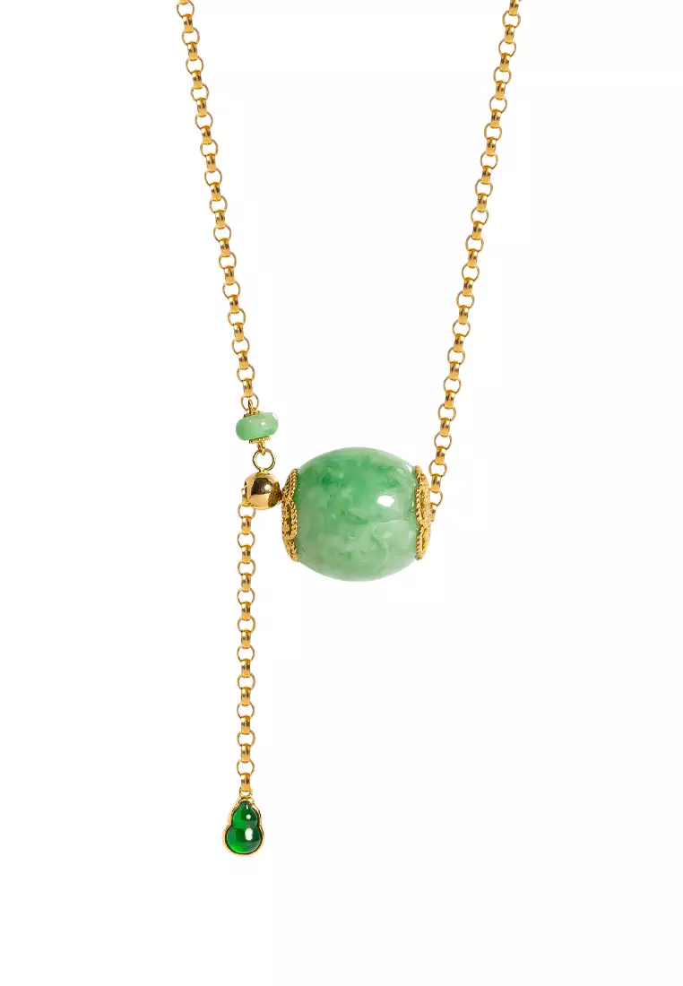網上選購 TOMEI TOMEI Auspicious Barrel Jade Necklace, Yellow Gold 750 2025 ...