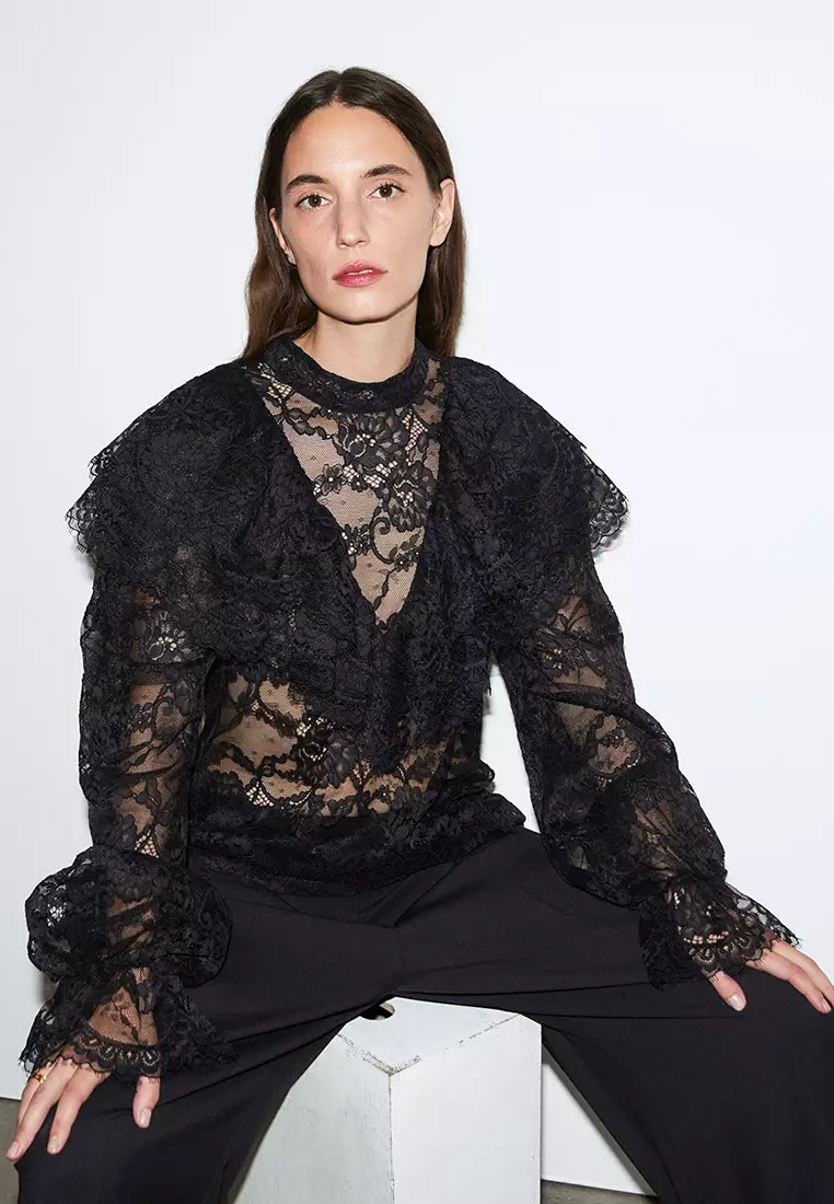Buy And Other Stories Ruffled Lace Blouse 2024 Online Zalora Philippines
