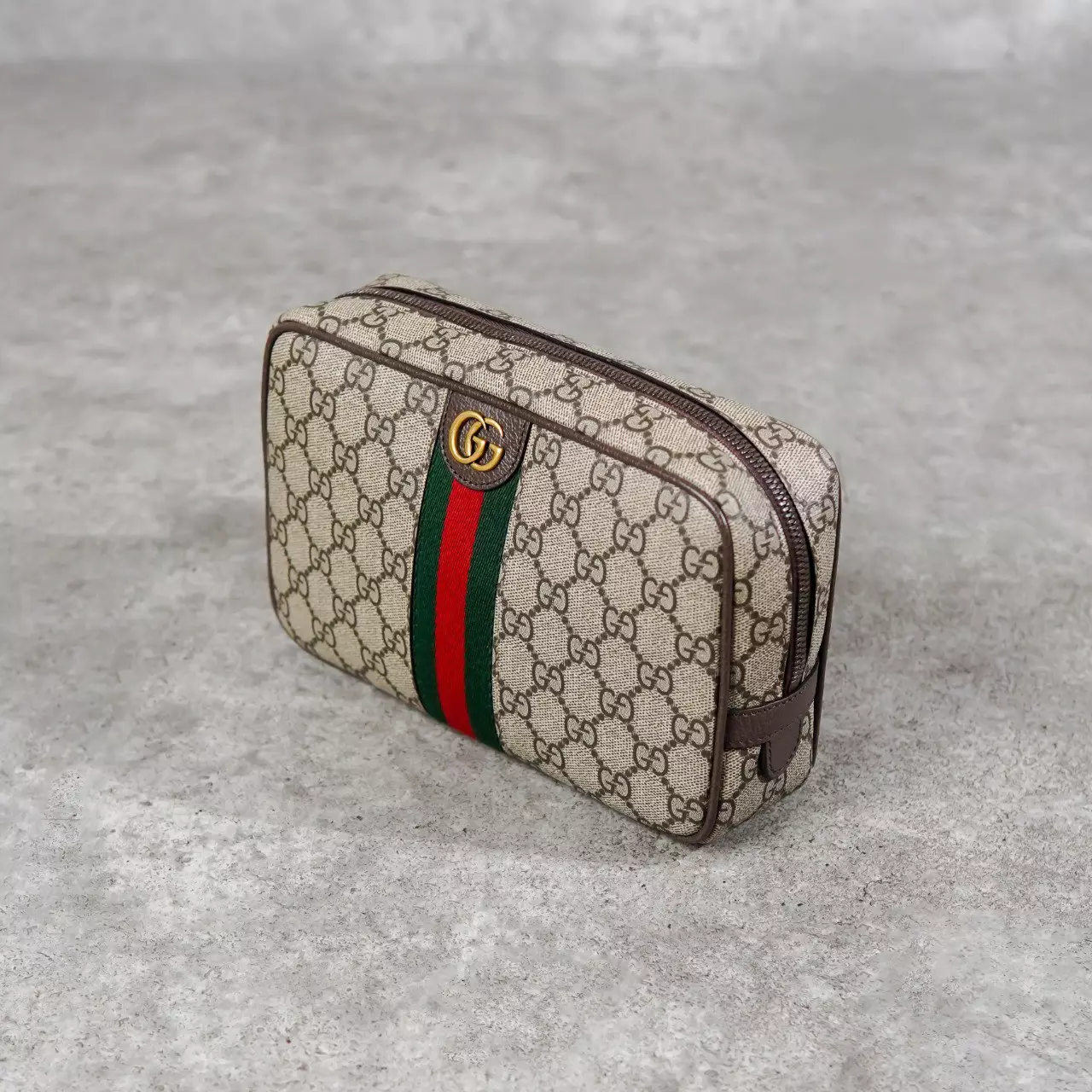 Jual GUCCI Tas GUCCI SAVOY OPHIDIA GG MONOGRAM BEIGE BROWN STRIPE RED ...
