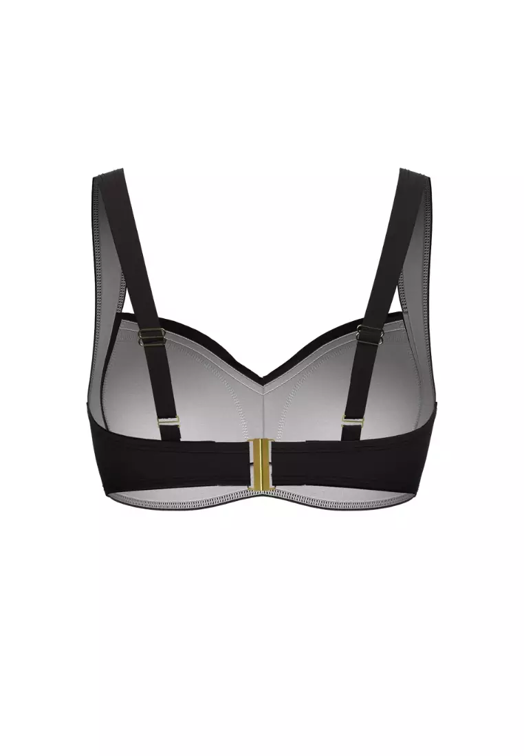 Buy Sunseeker Core Solid Black Plus Cup Twist Front Bikini Top 2025 ...