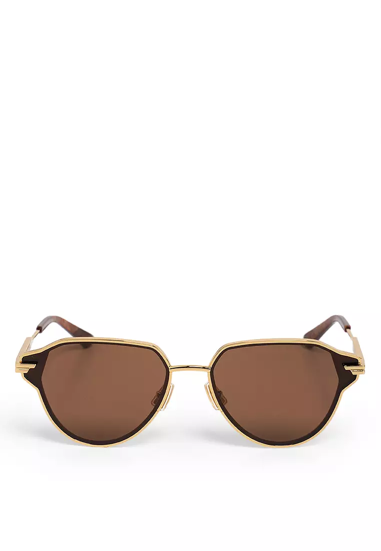 Jual BOTTEGA VENETA Glaze Metal Aviator Sunglasses (nt) Original 2025 ...