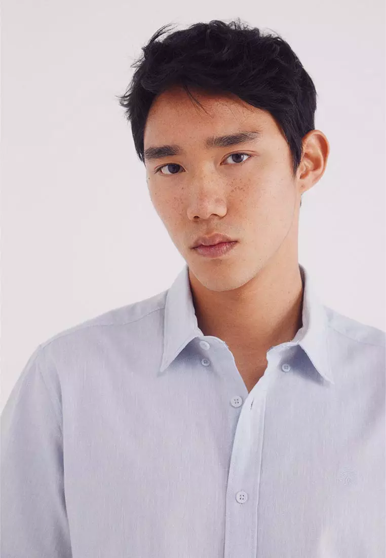 Buy Springfield Short-Sleeved Linen Shirt 2025 Online | ZALORA Philippines