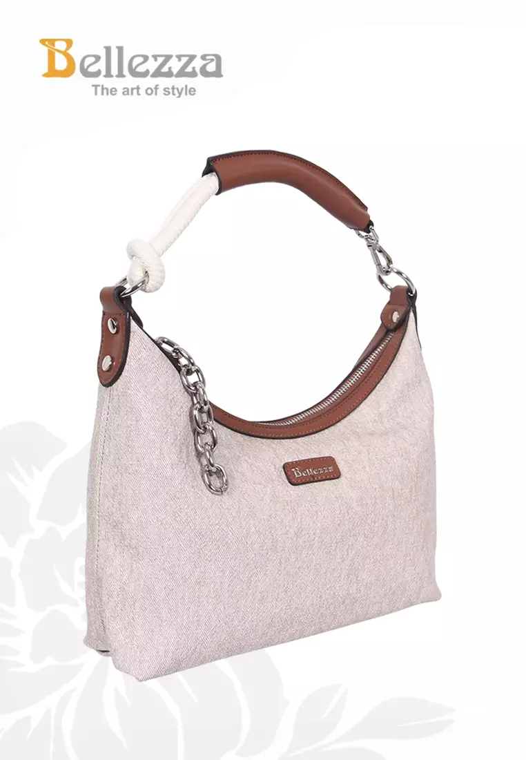 Jual Bellezza Bellezza Handbag 23374-38 Beige Denim Original 2025 ...