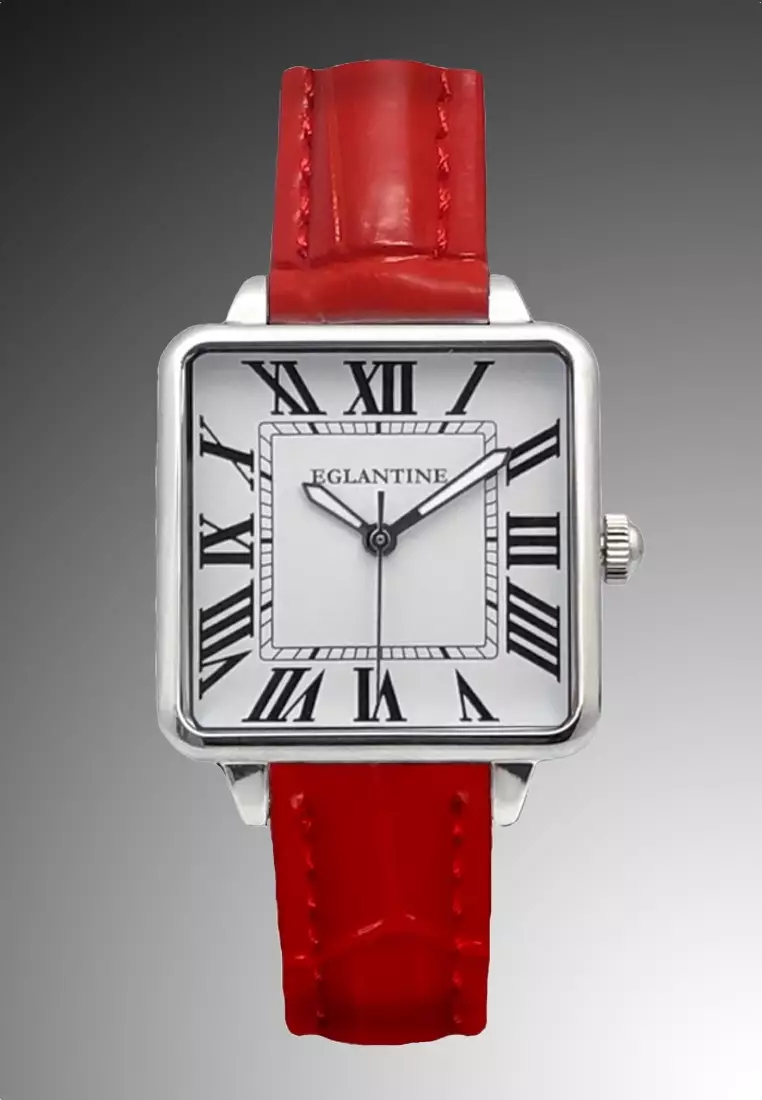 EGLANTINE La Parisienne Steel Quartz Watch, White Dial 12 Roman ...